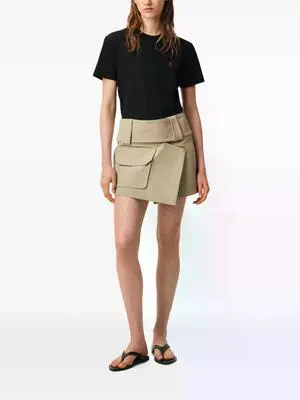 AMI Paris De Coeur Embroidered Organic Cotton T-shirt - Black