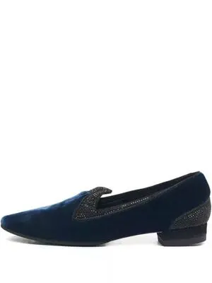 Rene Caovilla Crystal-embellished Velvet Pumps