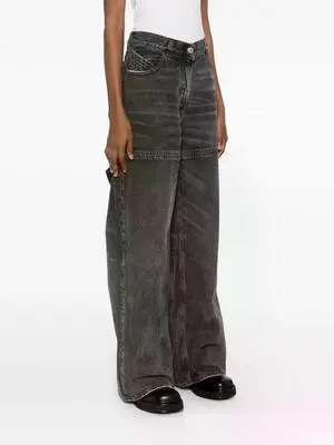 Attico High-waisted Wide-leg Jeans
