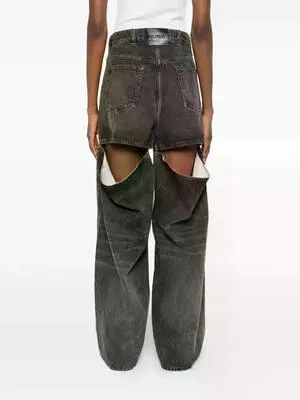 Attico High-waisted Wide-leg Jeans