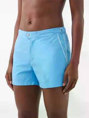 TOM FORD Piped-trim Swim Shorts - Blue