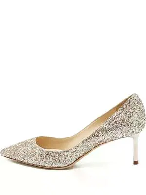 JIMMY CHOO Romy Glitter-detail Pointed-toe Pumps