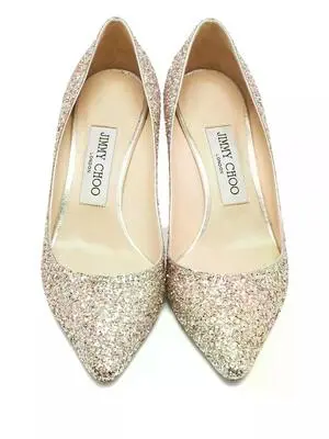 JIMMY CHOO Romy Glitter-detail Pointed-toe Pumps