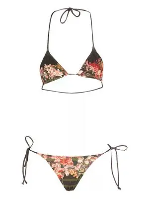 Jean Paul Gaultier Floral-print Bikini - Green