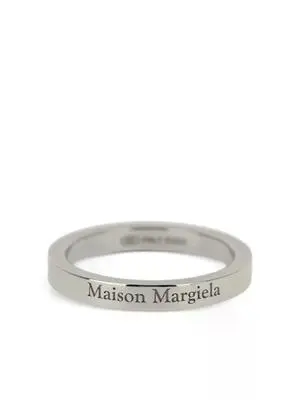 MAISON MARGIELA Engraved Logo Ring - Silver