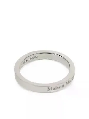 MAISON MARGIELA Engraved Logo Ring - Silver