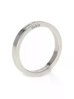 MAISON MARGIELA Engraved Logo Ring - Silver
