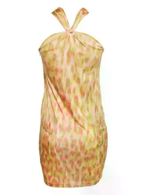Roberto Cavalli Halterneck Printed Mini Dress