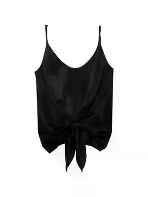 JW Anderson JW Anderson Knot-Detail V-Neck Tank Top Black