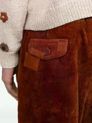 STORY MFG. Corduroy Patch Trousers - Brown