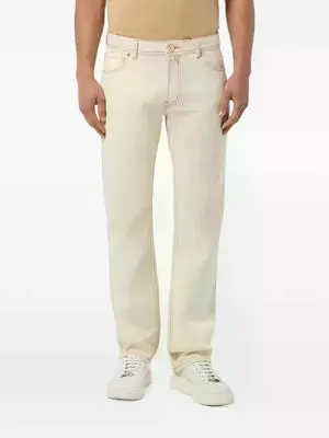 BILLIONAIRE Five-pocket Jeans With Embroidered Detail - Neutrals