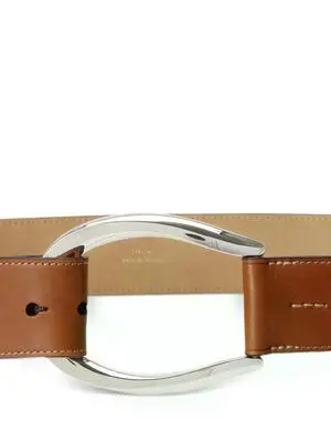 Polo Ralph Lauren Stirrup Buckle Leather Belt - Neutrals