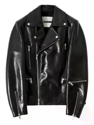 JIL SANDER Leather Biker Jacket