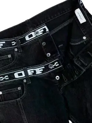 Off-White Logo Band Skate Jeans