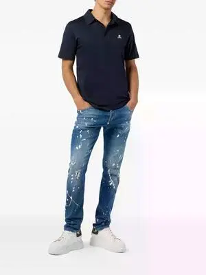Philipp Plein Logo Polo Shirt - Blue