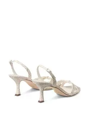 JIMMY CHOO 70mm Elsy Sandals - Neutrals