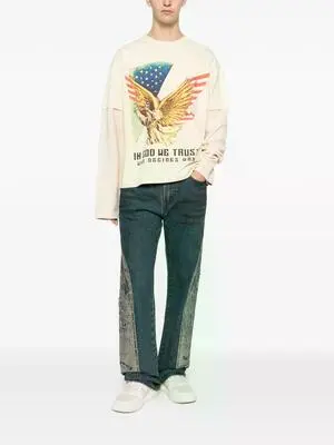 WHO DECIDES WAR BY EV BRAVADO Eagle Graphic Long-sleeve Sweatshirt