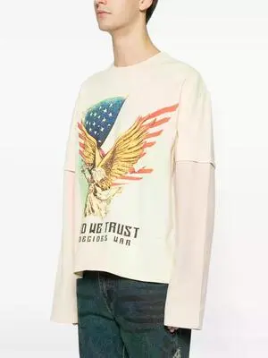 WHO DECIDES WAR BY EV BRAVADO Eagle Graphic Long-sleeve Sweatshirt