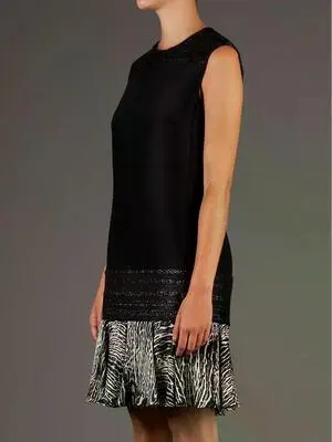 Giambattista Valli Sleeveless Drop Waist Dress - Black
