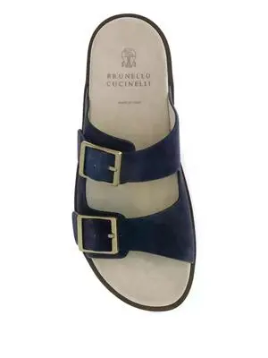 Brunello Cucinelli Buckled Strap Sandals - Blue