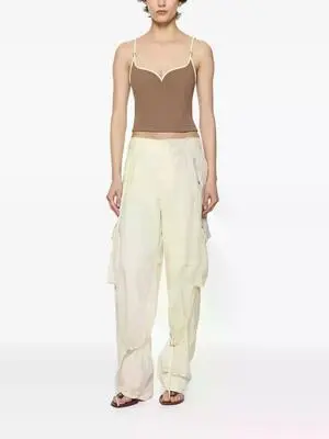 Paris Georgia Heart Trim-detail Top - Brown