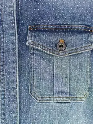 SELF-PORTRAIT Pocket Denim Playsuit