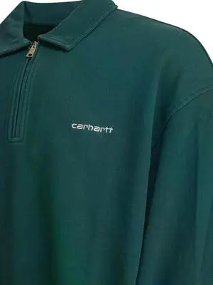 Carhartt Work In Progress Script Zip Logo Polo Shirt