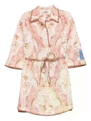 Zimmermann Daylight Floral Belted Mini Dress