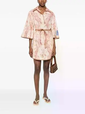 Zimmermann Daylight Floral Belted Mini Dress