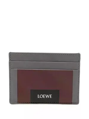 Loewe Panelled Leather Cardholder - Grey