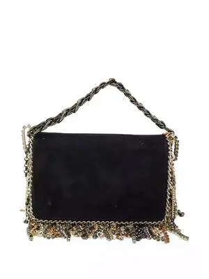 JIMMY CHOO Chain-embellished Suede Mini Bag