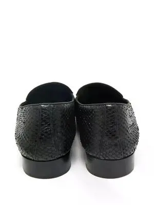 GIUSEPPE ZANOTTI Snakeskin-textured Loafers