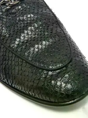 GIUSEPPE ZANOTTI Snakeskin-textured Loafers