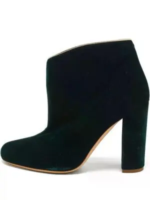 MALONE SOULIERS Eula Velvet Block-heel Boots