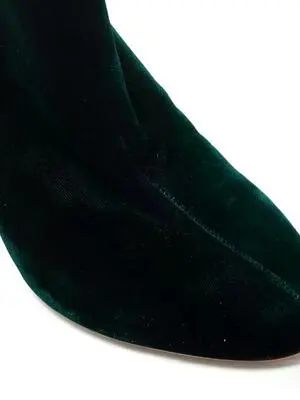 MALONE SOULIERS Eula Velvet Block-heel Boots