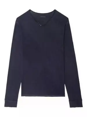 Zadig&Voltaire Monastir Henley T-shirt - Blue