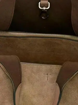 TOD'S Mini Apa Suede Tote Bag - Neutrals