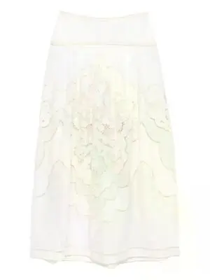 Zimmermann Daylight Embroidered Maxi Skirt - White