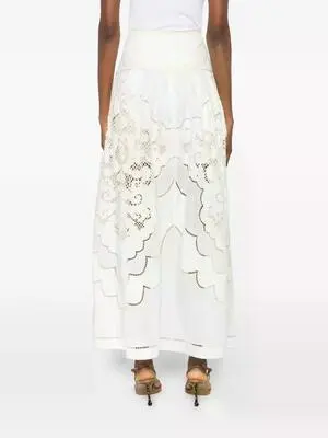 Zimmermann Daylight Embroidered Maxi Skirt - White