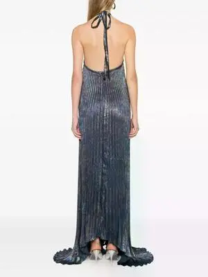 L'IDEE Deesse Pleated Gown - Blue