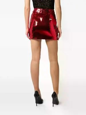 Philipp Plein Sequin Embellished Mini Skirt