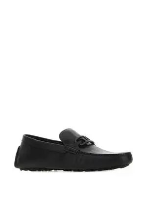Fendi Diver O Lock Leather Loafers