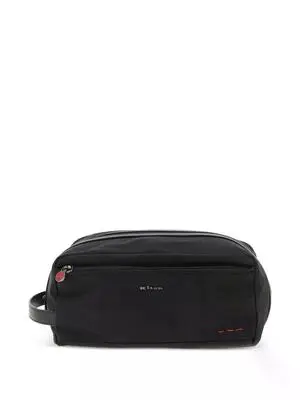Kiton Zipped Wash Bag - Black