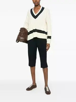 SPORTY & RICH V-neck Striped Knitwear