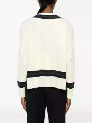 SPORTY & RICH V-neck Striped Knitwear