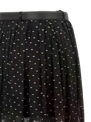 SELF-PORTRAIT Chiffon Lace Maxi Skirt With Metallic Fil Coupé Detail