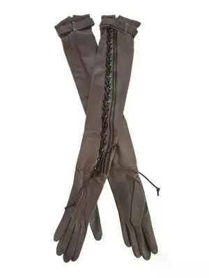 HAIDER ACKERMANN Woven Arm Gloves - Grey