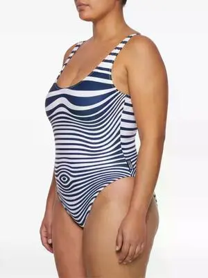 JEAN PAUL GAULTIER Printed One-piece Swimsuit - Blue
