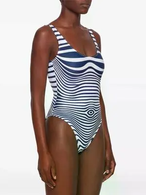 JEAN PAUL GAULTIER Printed One-piece Swimsuit - Blue