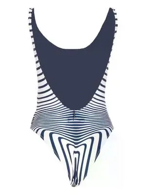 JEAN PAUL GAULTIER Printed One-piece Swimsuit - Blue
